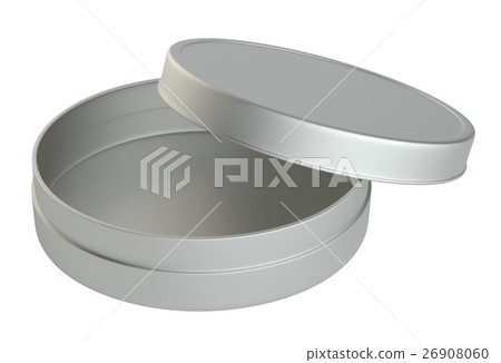 Metal round box on white background - Stock Illustration [26908060] - PIXTA