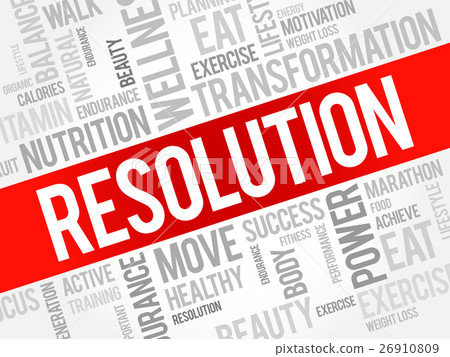 RESOLUTION word cloud, fitness, sport - Stock Illustration [26910809 ...