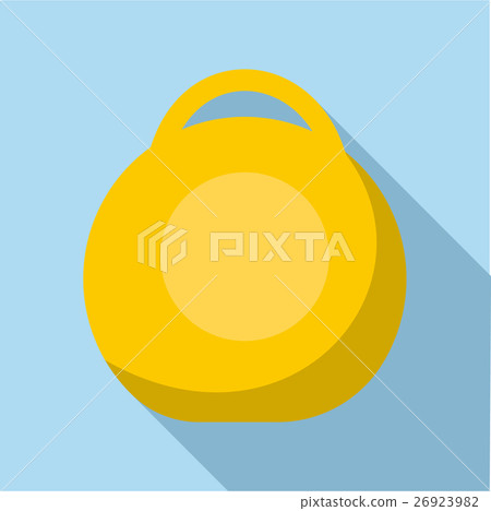 Yellow weight icon, flat style - Stock Illustration [26923982] - PIXTA