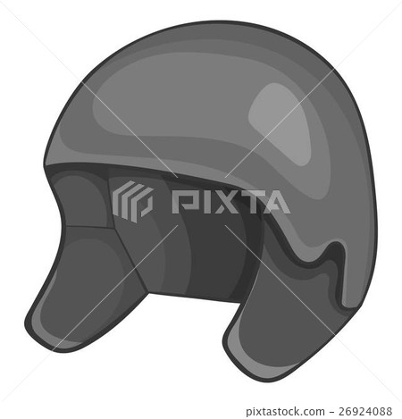 Snowboard helmets icon, gray monochrome style - Stock Illustration ...