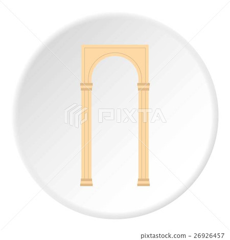 Rectangular arch icon, flat style - Stock Illustration [26926457] - PIXTA