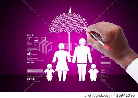 Man writing family icon - Stock Illustration [26941080] - PIXTA