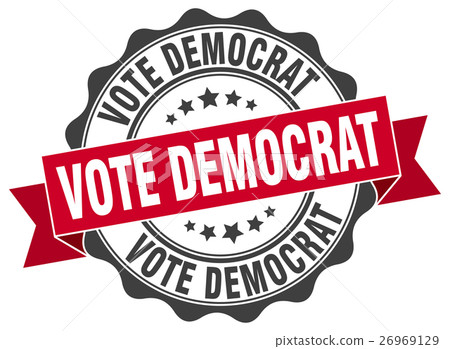 vote democrat stamp. sign. seal - Stock Illustration [26969129] - PIXTA