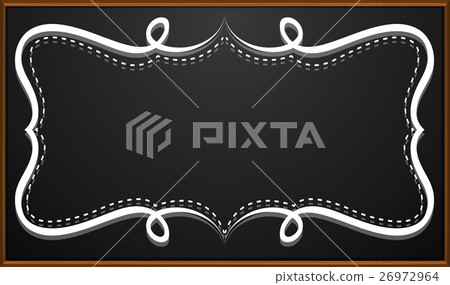 Sign template with classic frame design - Stock Illustration [26972964 ...