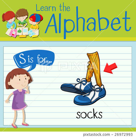 Flashcard letter S is for socks - Stock Illustration [26972993] - PIXTA