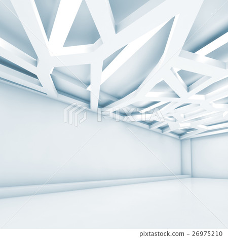 3d room, decorative ceiling light system - Stock Illustration [26975210 ...