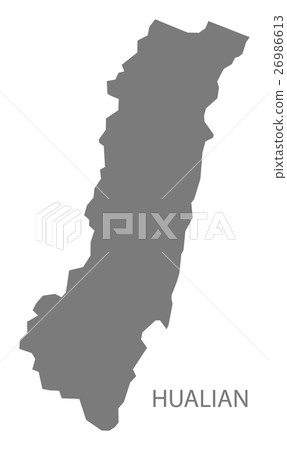 Hualian Taiwan Map grey - Stock Illustration [26986613] - PIXTA