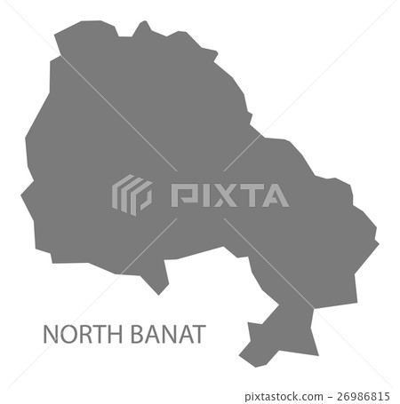North Banat Serbia Map grey - Stock Illustration [26986815] - PIXTA