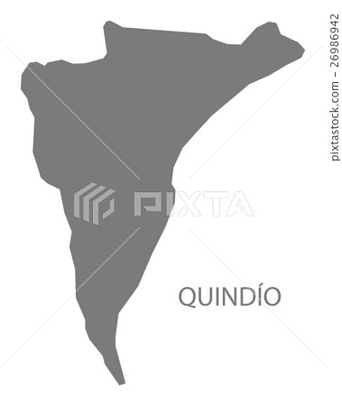 Quindio Colombia Map in grey - Stock Illustration [26986942] - PIXTA