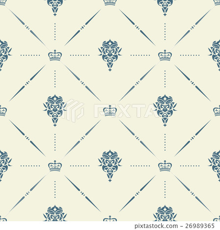 Royal wallpaper seamless pattern with crown - Stock Illustration ...