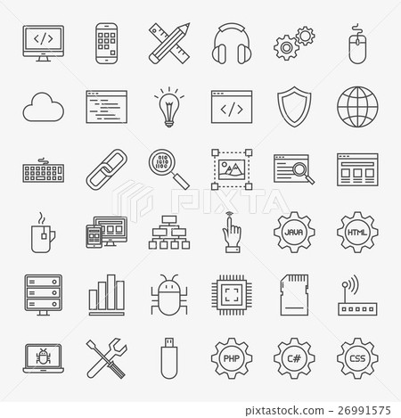 Programming Line Icons Set - Stock Illustration [26991575] - PIXTA
