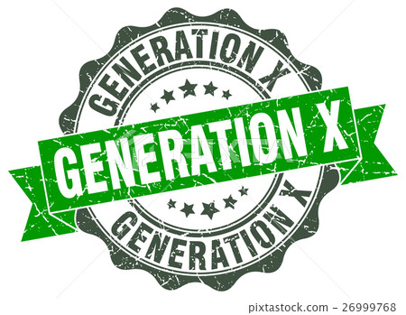 generation x stamp. sign. seal - Stock Illustration [26999768] - PIXTA