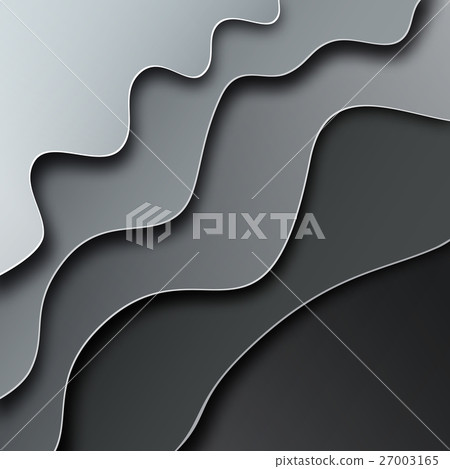 Abstract Curved Grey Wavy Background. - Stock Illustration [27003165 ...