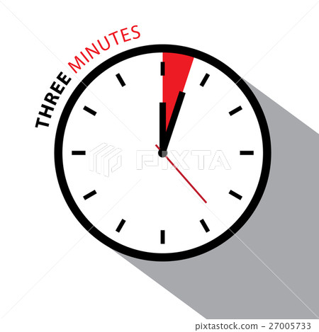 Three Minutes Clock. Stopwatch Countdown - Stock Illustration [27005733 ...