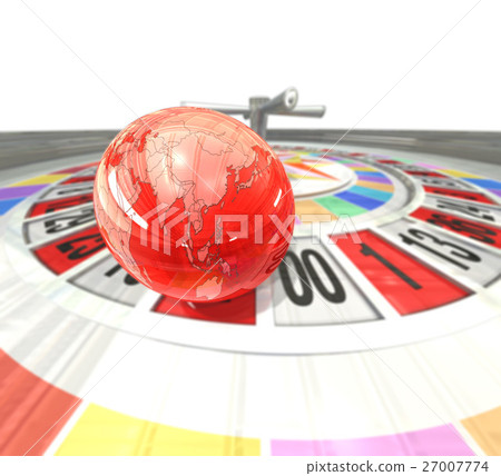 A roulette which divides the fate of the earth - Stock Illustration ...