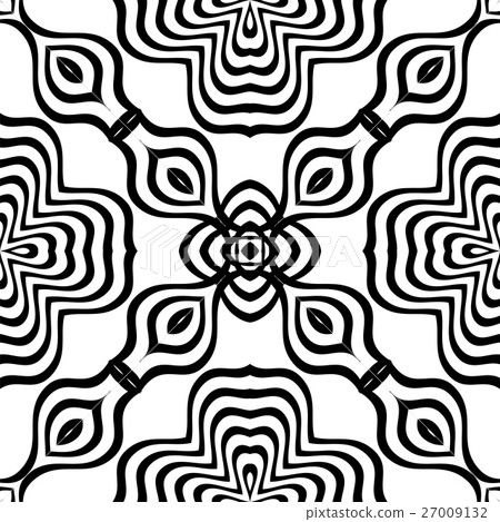 Ornamental Seamless Line Pattern - Stock Illustration [27009132] - PIXTA