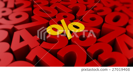 Abstract 3D numbers background computer generated - Stock Illustration ...