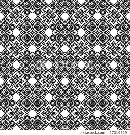 Ornamental Seamless Line Pattern - Stock Illustration [27019519] - PIXTA