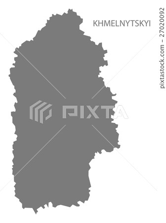 Khmelnytskyi Ukraine Map grey - Stock Illustration [27020092] - PIXTA