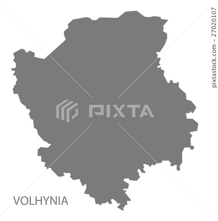 Volhynia Ukraine Map grey-插圖素材 [27020107] - PIXTA圖庫