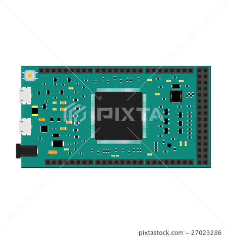 DIY electronic mega board with microcontroller - Stock Illustration ...