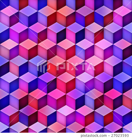 Gradient Cubes Tiling. Seamless Multicolor Pattern - Stock Illustration ...