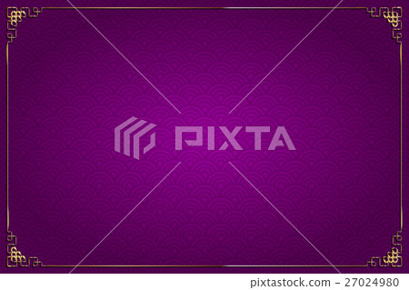 purple chinese background and gold decoration - Stock Illustration ...