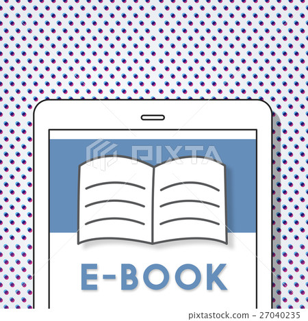 Open Pages Book E-Book Online Learning Graphic... - Stock Illustration ...