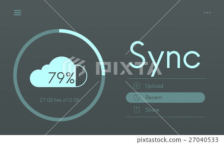 Cloud Storage Upload Interface Concept - Stock Illustration [27040533 ...