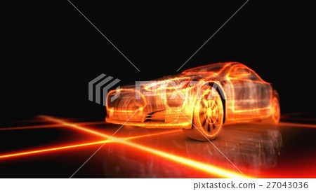 fiery appearance of the machine - Stock Illustration [27043036] - PIXTA