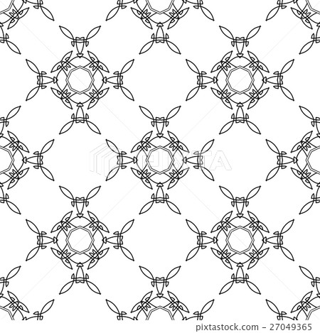Ornamental Seamless Line Pattern - Stock Illustration [27049365] - PIXTA