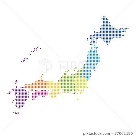 Dot Japan map 3 - Stock Illustration [27061190] - PIXTA