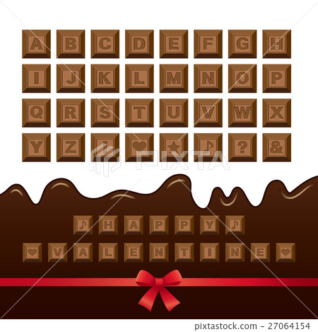Milk chocolate alphabet chocolate - Stock Illustration [27064154] - PIXTA