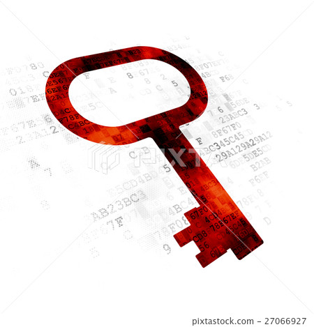Security concept: Key on Digital background - Stock Illustration ...