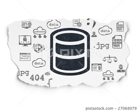 Database concept: Database on Torn Paper - Stock Illustration [27068079 ...
