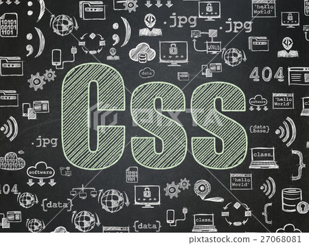 Programming concept: Css on School board - Stock Illustration [27068081 ...