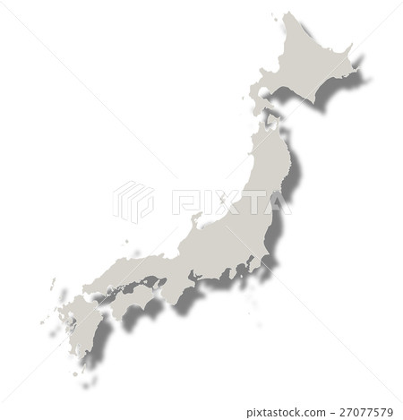 Japan Map Icon White - Stock Illustration [27077579] - PIXTA