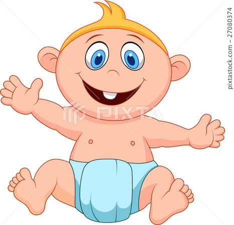 Baby boy cartoon - Stock Illustration [27080374] - PIXTA