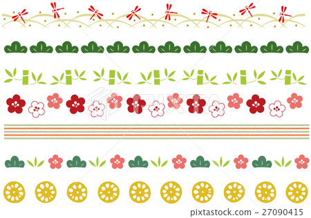 Line Japanese style set - Stock Illustration [27090415] - PIXTA