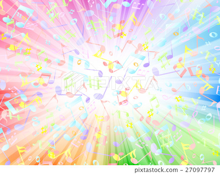Music score colorful background - Stock Illustration [27097797] - PIXTA