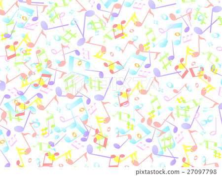 Music score colorful background - Stock Illustration [27097798] - PIXTA