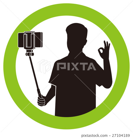Self-shooting stick OK mark - Stock Illustration [27104189] - PIXTA