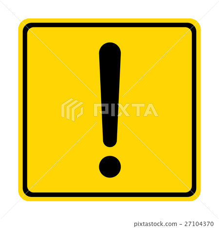 Hazard warning sign with square symbol. - Stock Illustration [27104370 ...