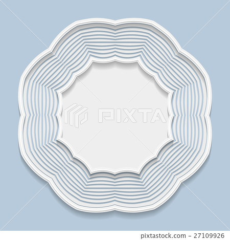 3D Vector bas-relief frame,vignette with ornaments - Stock Illustration ...