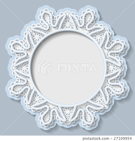 3D Vector bas-relief frame,vignette with ornaments - Stock Illustration ...