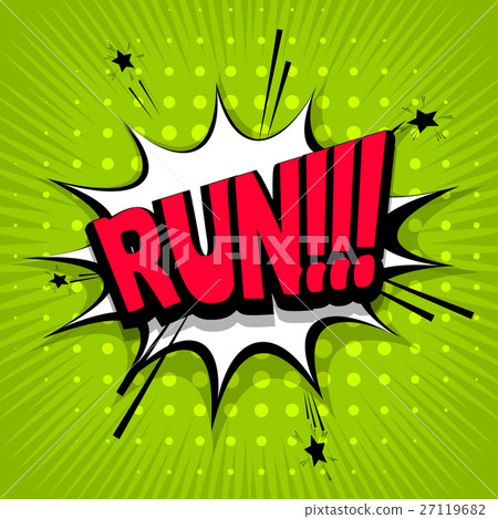 Comic text background run - Stock Illustration [27119682] - PIXTA