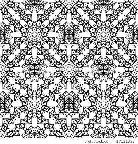 Ornamental Seamless Line Pattern - Stock Illustration [27121355] - PIXTA