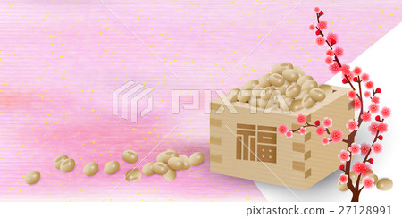 Setsubo bean plum background - Stock Illustration [27128991] - PIXTA