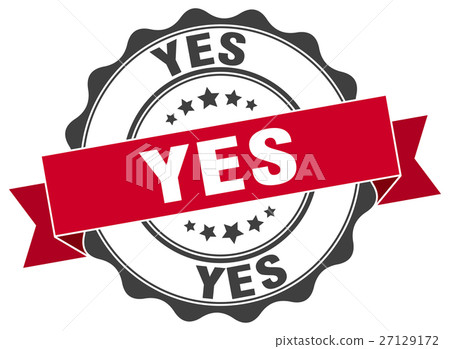 yes stamp. sign. seal - Stock Illustration [27129172] - PIXTA