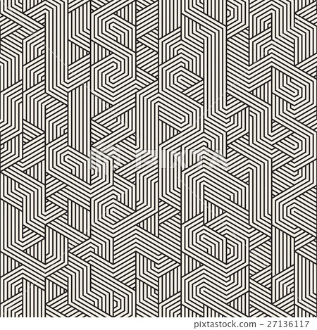 Vector Seamless Black And White Irregular Triangle - Stock Illustration ...